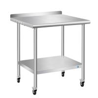 China Customized Stainless Steel Kitchen Work Table with Corrosion Resistance Heavy-Duty Capacity and Adjustable Height Legs for sale