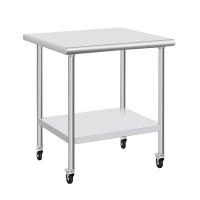 China Customized Stainless Steel Kitchen Work Table with Corrosion Resistance Heavy-Duty Capacity and Adjustable Height Legs for sale