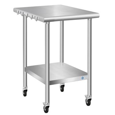 China Stainless Steel Work Table with Corrosion Resistance Heavy-Duty Capacity and Customized Size for Commercial Kitchens for sale