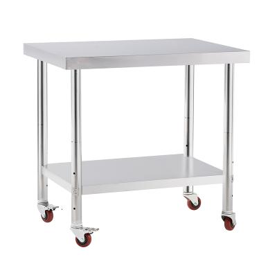China Corrosion Resistant Heavy-Duty Stainless Steel Work Table with Customizable Size for Commercial Kitchens for sale