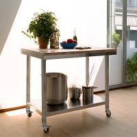 China Corrosion Resistant Heavy-Duty Stainless Steel Work Table with Customizable Size for Commercial Kitchens for sale