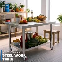 China Heavy Duty Stainless Steel Worktable with 300 kg/m Load Capacity, Corrosion Resistance, and Customized Size for Restaurant Kitchens for sale