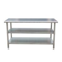 China Heavy-Duty Stainless Steel Workbench with Adjustable Height Legs and 100kg Load Capacity for Commercial Kitchens for sale