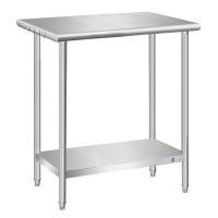 China Heavy-Duty Stainless Steel Workbench with Adjustable Height Legs and 100kg Load Capacity for Commercial Kitchens for sale