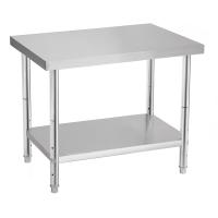 China Stainless Steel 201/304 Kitchen Worktable with Adjustable Height Legs and Heavy-Duty Capacity for Commercial Kitchens for sale