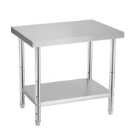 China Food Grade Stainless Steel Work Table with Adjustable Height Legs and Self-Cleaning Coating for Commercial Kitchens for sale