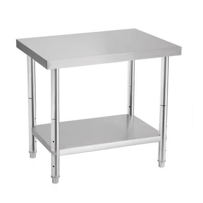 China Food Grade Stainless Steel Work Table with Adjustable Height Legs and Self-Cleaning Coating for Commercial Kitchens for sale