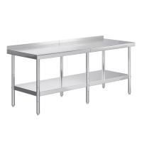 China Stainless Steel Worktable with Corrosion Resistant Heavy-Duty 300kg/m Load Capacity and Adjustable Height Legs for sale