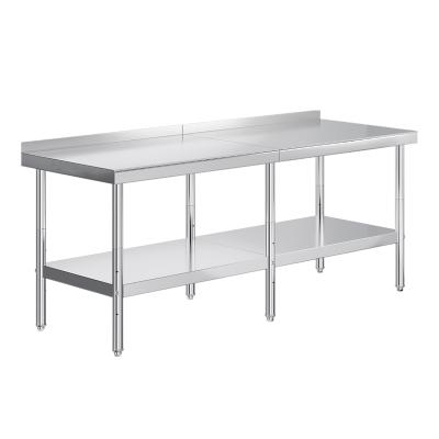 China Stainless Steel Worktable with Corrosion Resistant Heavy-Duty 300kg/m Load Capacity and Adjustable Height Legs for sale