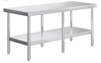 China Stainless Steel Worktable with Corrosion Resistant Heavy-Duty 300kg/m Load Capacity and Adjustable Height Legs for sale