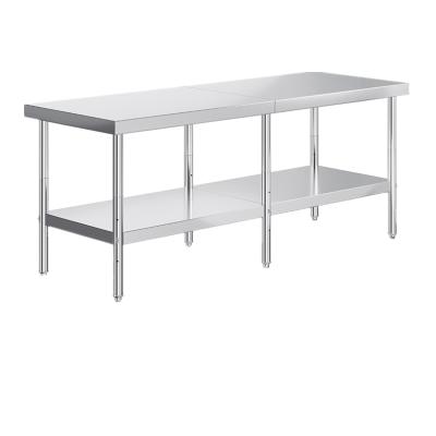 China Stainless Steel 201/304 Kitchen Workbench with Food-Grade Powder Coating and Heavy-Duty Capacity for sale