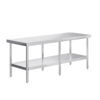 China Heavy-Duty Food-Grade Stainless Steel Workbench with Adjustable Height Legs for Commercial Kitchens for sale