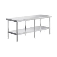 China Customized Stainless Steel Workbench with Food-Grade Powder Coating and Heavy-Duty Capacity for Commercial Kitchens for sale