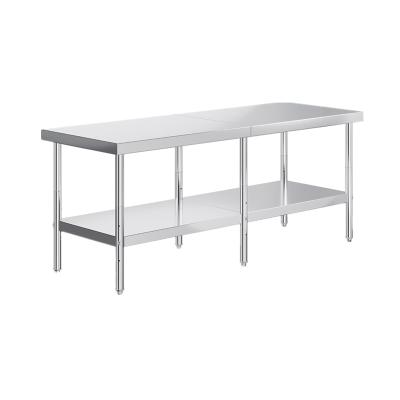 China Customized Stainless Steel Workbench with Food-Grade Powder Coating and Heavy-Duty Capacity for Commercial Kitchens for sale