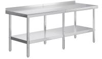 China Customized Stainless Steel Workbench with Food-Grade Powder Coating and Heavy-Duty Capacity for Commercial Kitchens for sale
