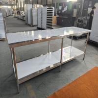 China Customized Stainless Steel Workbench with Food-Grade Powder Coating and Heavy-Duty Capacity for Commercial Kitchens for sale