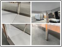 China Handmade Stainless Steel Worktable with Food-Grade Coating and 300kg/m Load Capacity for Commercial Kitchens for sale