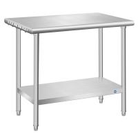 China Handmade Stainless Steel Worktable with Food-Grade Coating and 300kg/m Load Capacity for Commercial Kitchens for sale