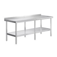 China Commercial Stainless Steel Worktable with Corrosion Resistance, Adjustable Height Legs, and Heavy-Duty Capacity for sale