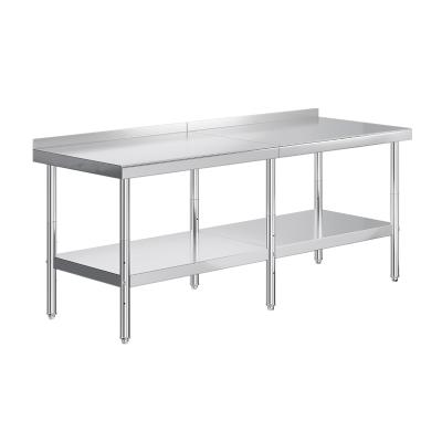 China Commercial Stainless Steel Worktable with Corrosion Resistance, Adjustable Height Legs, and Heavy-Duty Capacity for sale