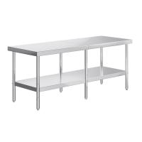 China Commercial Stainless Steel Worktable with Corrosion Resistance, Adjustable Height Legs, and Heavy-Duty Capacity for sale