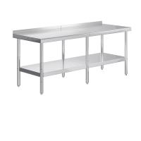 China Customized Size Heavy-Duty Stainless Steel Workbench with Food-Grade Coating for Commercial Kitchens for sale