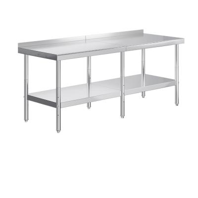 China Customized Size Heavy-Duty Stainless Steel Workbench with Food-Grade Coating for Commercial Kitchens for sale