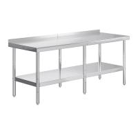 China Customizable Size Stainless Steel Workbench with Corrosion Resistance and Adjustable Height Legs for Commercial Kitchens for sale