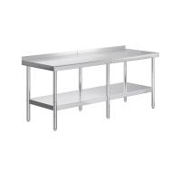 China Custom Stainless Steel 304 Workbench with Heavy-Duty Capacity and Food-Grade Coating for Commercial Kitchens for sale