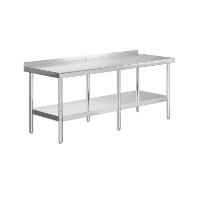 China Custom Stainless Steel 304 Workbench with Heavy-Duty Capacity and Food-Grade Coating for Commercial Kitchens for sale