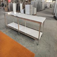 China Custom Stainless Steel 304 Workbench with Heavy-Duty Capacity and Food-Grade Coating for Commercial Kitchens for sale