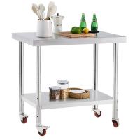China Customizable Size Corrosion Resistant Heavy-Duty Stainless Steel Workbench for Commercial Kitchen for sale