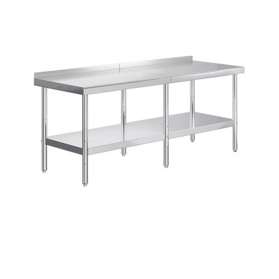 China Stainless Steel Worktable with Adjustable Height Legs, Corrosion Resistance, and Heavy-Duty Capacity for Commercial Kitchens for sale