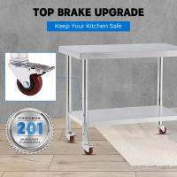 China Stainless Steel Worktable with Adjustable Height Legs, Corrosion Resistance, and Heavy-Duty Capacity for Commercial Kitchens for sale