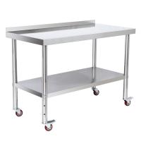 China Commercial Stainless Steel Workbench with Adjustable Height Legs and Corrosion Resistance for Heavy-Duty Kitchen Use for sale