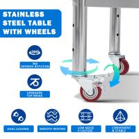 China Commercial Stainless Steel Workbench with Adjustable Height Legs and Corrosion Resistance for Heavy-Duty Kitchen Use for sale