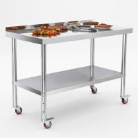China Customizable Stainless Steel Worktable with Adjustable Height Legs and Corrosion Resistance for Heavy-Duty Kitchen Use for sale