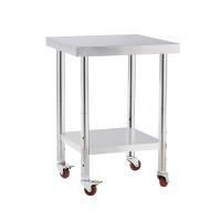 China Customizable Stainless Steel Workbench with Adjustable Height Legs and Corrosion Resistance for Heavy-Duty Kitchen Use for sale