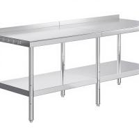 China Durable 304/201 Stainless Steel Worktable with 500 kg/㎡ Load Capacity and Modular Expandability for Commercial Kitchens for sale