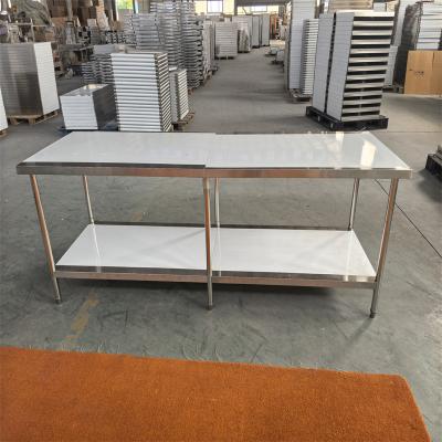 China Customizable Size Stainless Steel Workbench with Corrosion Resistance and Heavy-Duty Capacity for Commercial Kitchens for sale