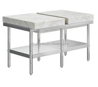 China Customizable Size Stainless Steel Workbench with Corrosion Resistance and Heavy-Duty Capacity for Commercial Kitchens for sale