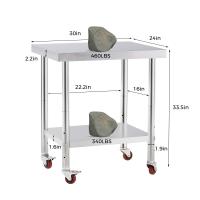 China Stainless Steel Workbench with Adjustable Height Legs and 500 kg/㎡ Load Capacity for Corrosion Resistance for sale