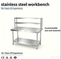 China 500kg Load Capacity Stainless Steel Workbench with Adjustable Height Legs and Corrosion Resistance for sale