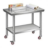 China Adjustable Height Stainless Steel Workbench with Corrosion Resistance and 500 kg/㎡ Load Capacity for Commercial Kitchens for sale