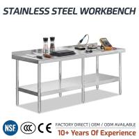 China Customizable Size Stainless Steel Workbench with Corrosion Resistance and Heavy-Duty Capacity for Commercial Kitchens for sale