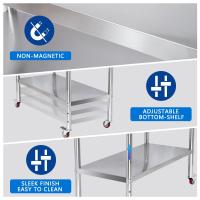 China Customizable Size Stainless Steel Workbench with Corrosion Resistance and Heavy-Duty Capacity for Commercial Kitchens for sale
