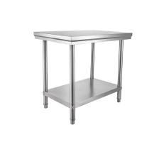 China Stainless Steel 201/304 Worktable with 300 kg/㎡ Load Capacity and Adjustable Height Legs for Commercial Kitchen for sale