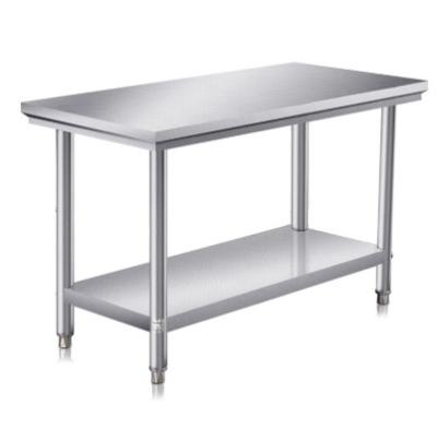 China Stainless Steel Workbench with Adjustable Height Legs and 300 kg/㎡ Load Capacity for Corrosion Resistance in Commercial Kitchens for sale