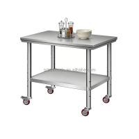 China Stainless Steel Workbench with Adjustable Height Legs and 300 kg/㎡ Load Capacity for Corrosion Resistance in Commercial Kitchens for sale