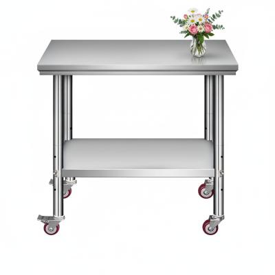 China Customizable Stainless Steel Workbench with Adjustable Height Legs and Corrosion Resistance for Heavy-Duty Use for sale
